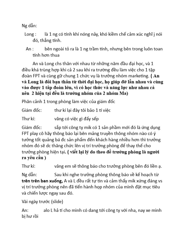 kịch bản KHQl | PDF