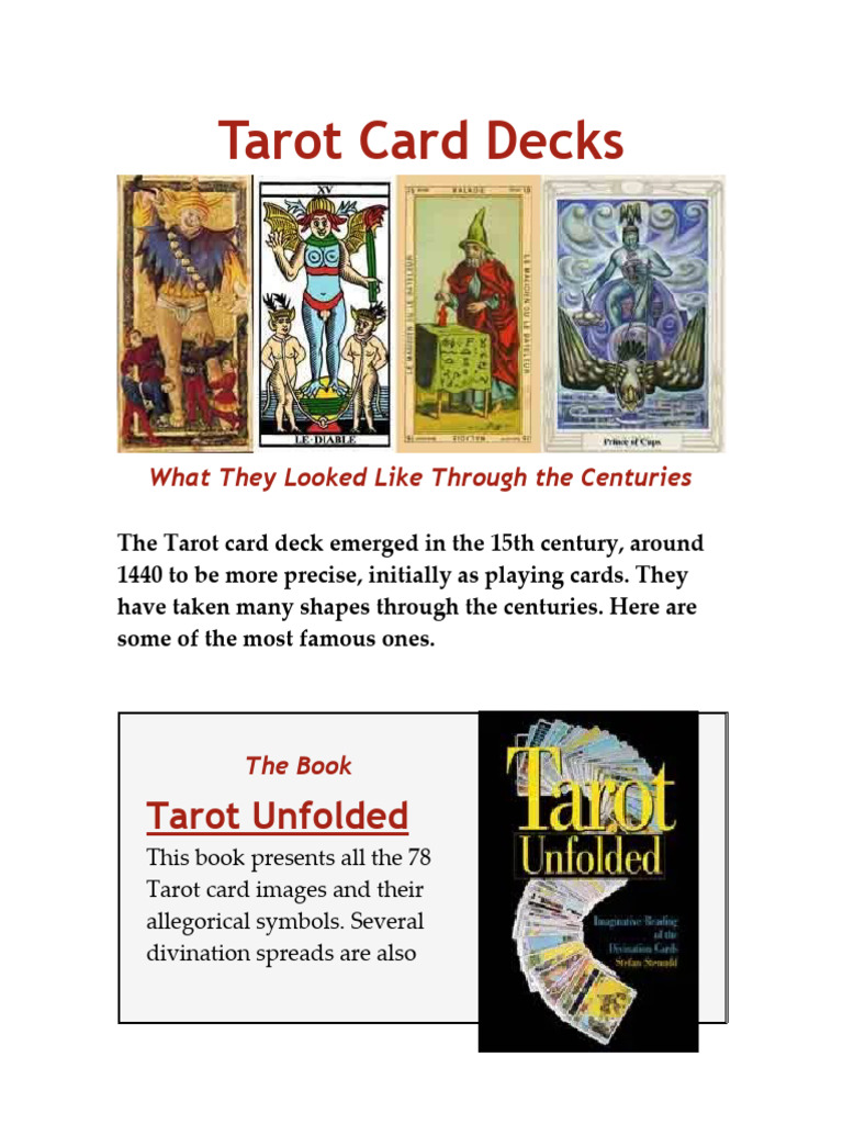 Tarot Card Decks | PDF | Tarot | Major Arcana