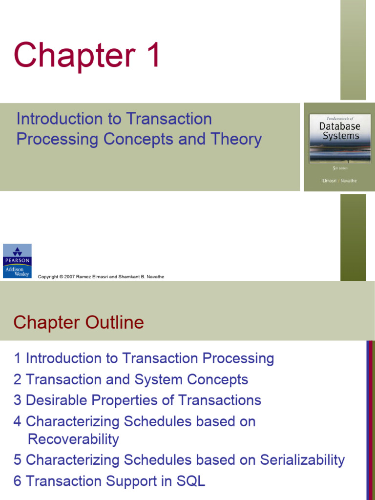 Chapter 1 Int To Transaction Processig | PDF | Database Transaction | Data Management