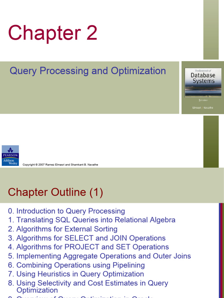 Chapter 2 Query Processing & Optmzn | PDF | Database Index | Relational Model