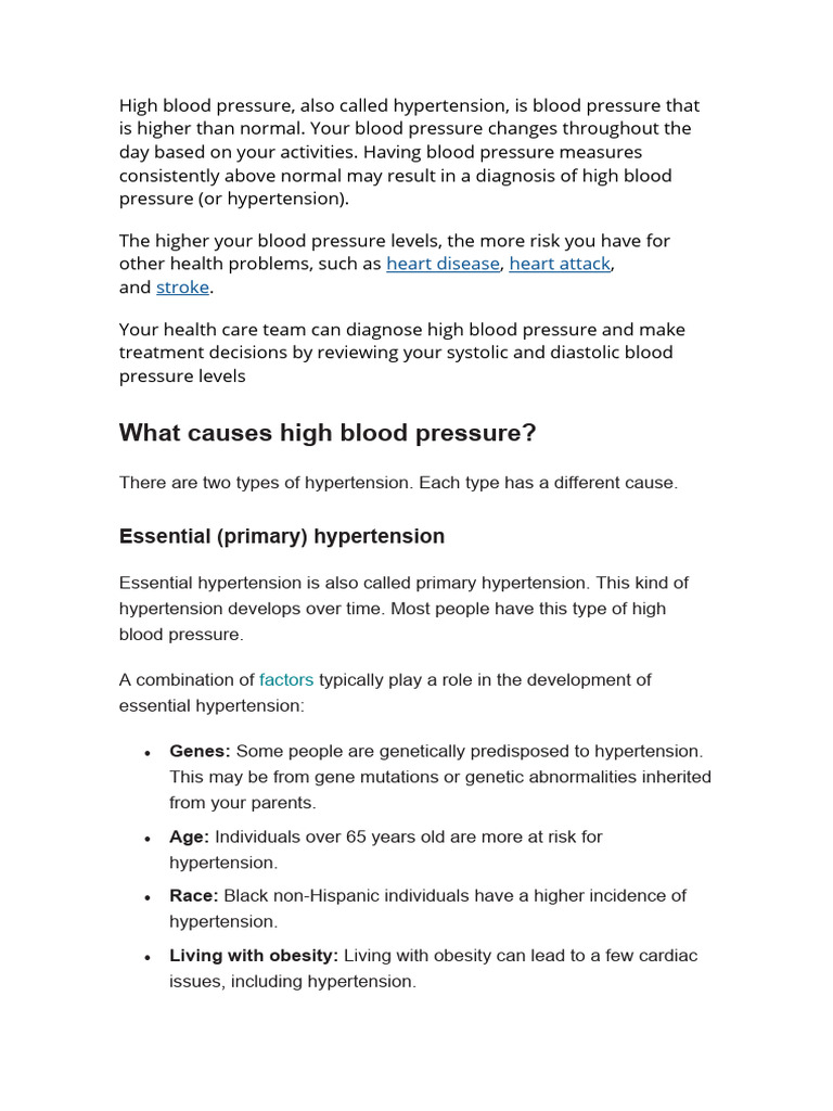 Ingles HTA | PDF | Hypertension | Blood Pressure