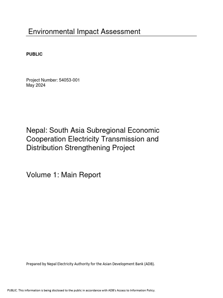 New Butwal - Lamahi - EIA - Volume1 | PDF | Environmental Impact ...