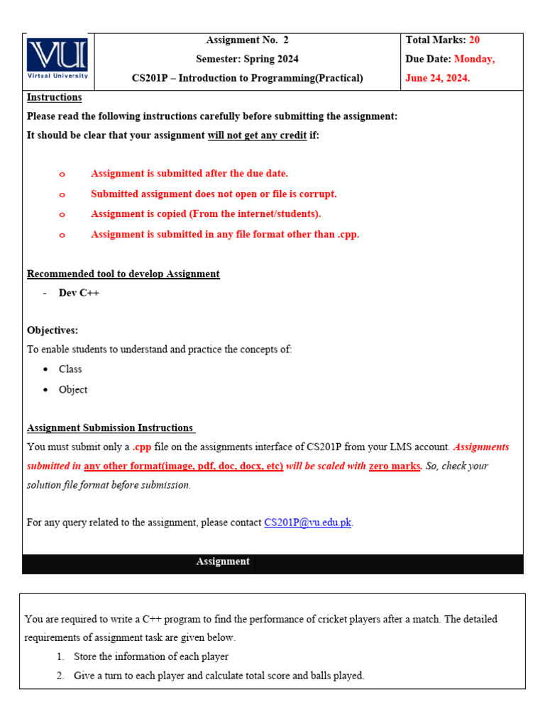 Spring 2024_CS201P_Assignment#2 | Download Free PDF | Software | Computer Engineering