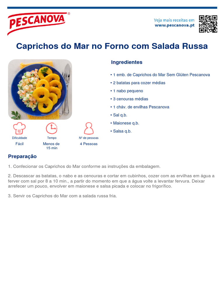 Caprichos do Mar com Salada Russa | PDF