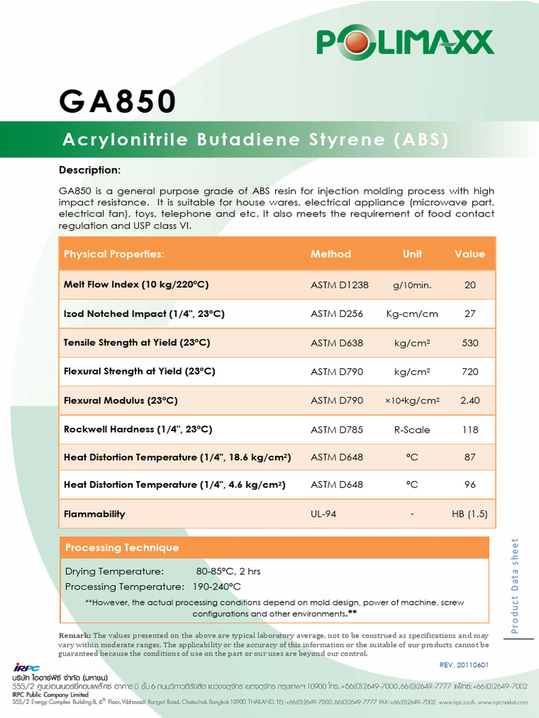 abs_ga850_datasheet | PDF