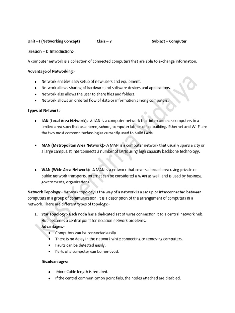 8 Thcomputer Pdf Network Topology Computer Network