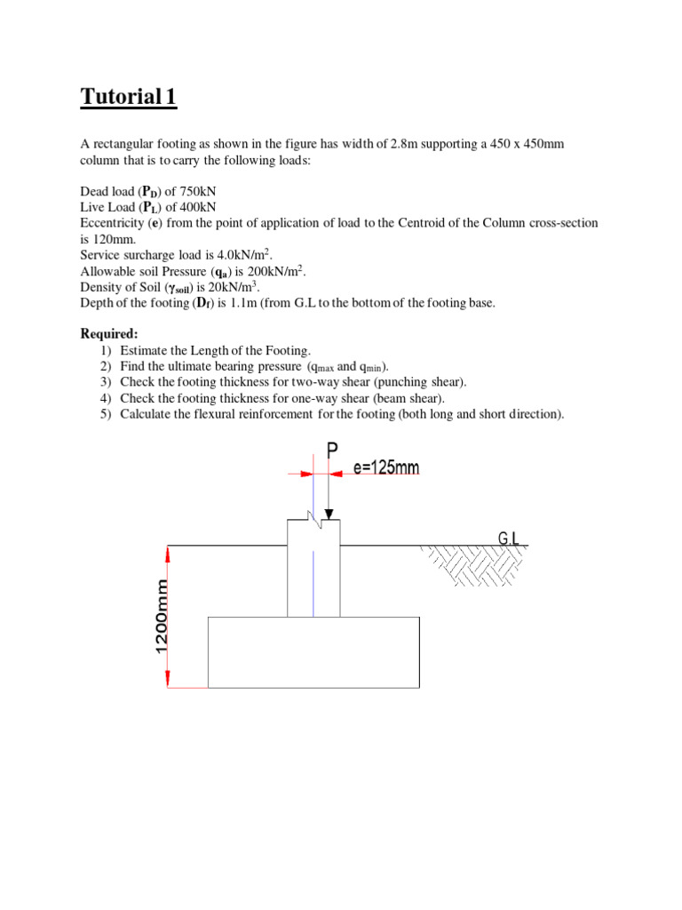 Footing Design Tutorial: Load Calculations | PDF | Teaching Methods ...