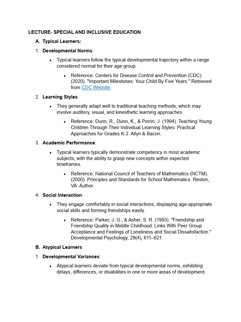 Lecture Special Education | PDF | Project Based Learning | Learning