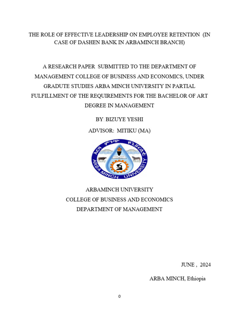 Bizuye Research Final Paper Draft2 | PDF | Leadership ...