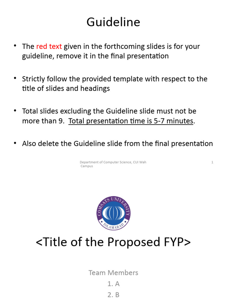 FYP Proposal Presentation - Template | PDF | Software | Computer Science