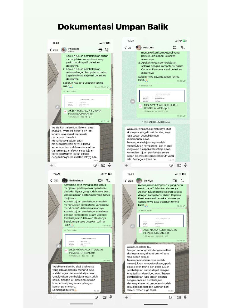 Dokumentasi Umpan Balik | PDF