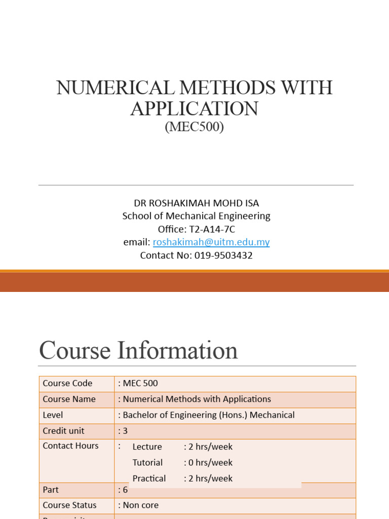 NM Class - Intro | PDF | Numerical Analysis | Equations