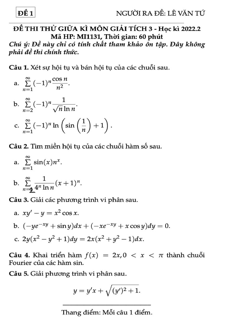 Thi TH - Đáp Án | PDF