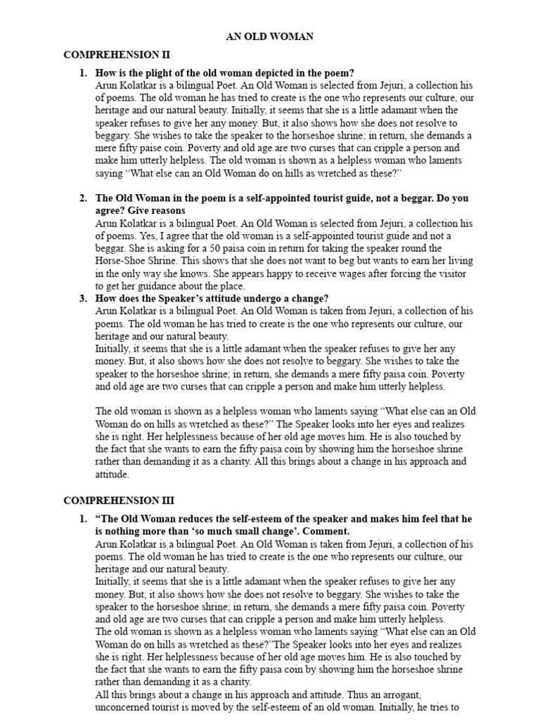 An Old Woman and the Farmer's Wife | PDF