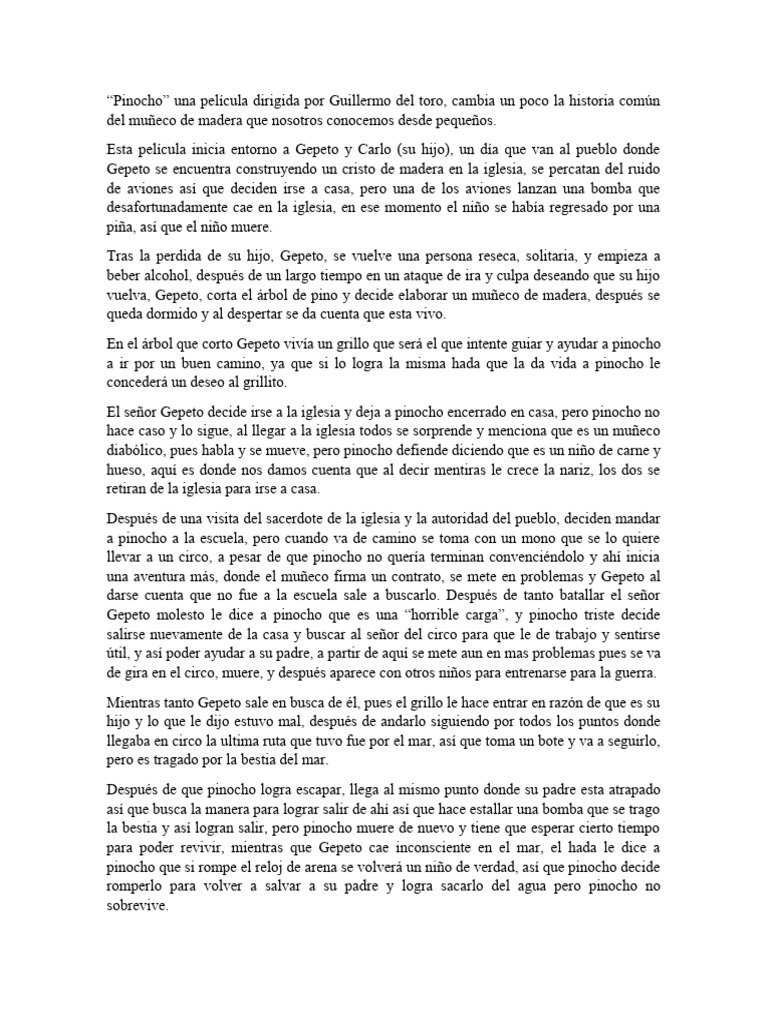 Pinocho Pdf