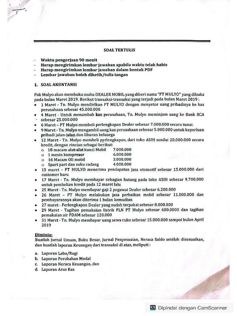 Soal Asmen FAT | PDF