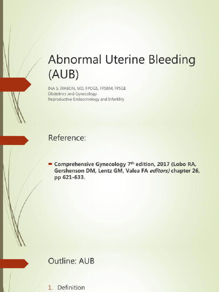 InaIrabon1 Abnormal Uterine Bleeding 102716508 | PDF