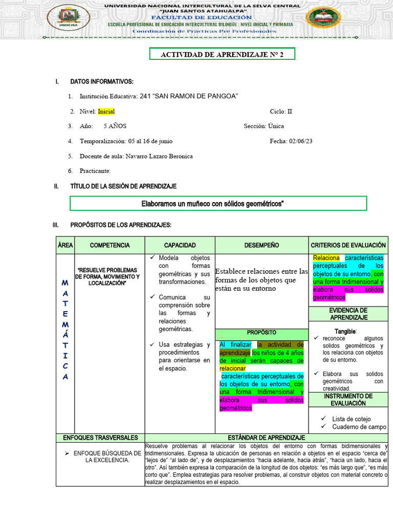 Estructura de Actividad de Aprendizaje Inicial INDIVIDUAL | PDF | Evaluación | Aprendizaje
