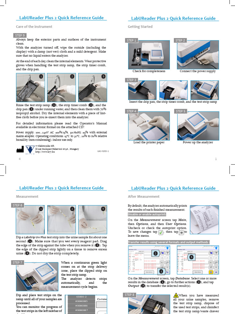 LabUReader Plus 2 QuickRefGuide | PDF | Science & Mathematics