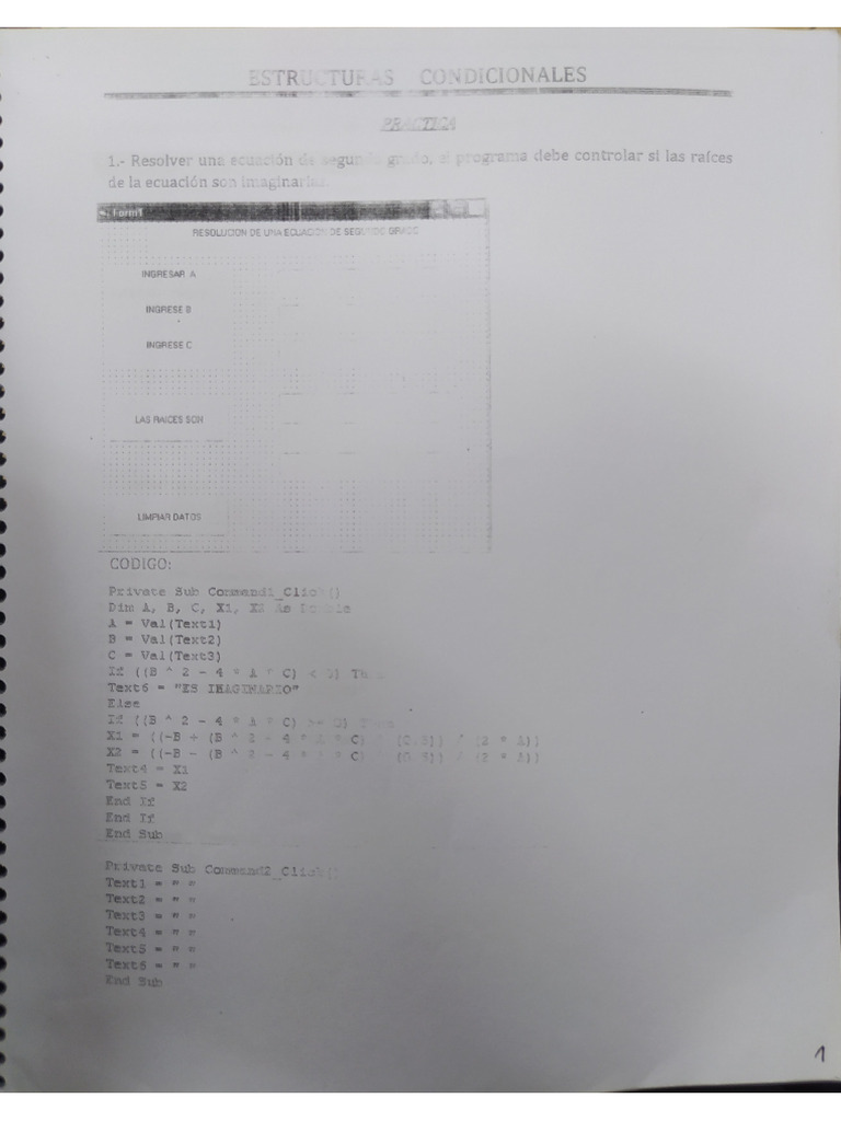 Ejercicios Resueltos VB 6.0 Compu LL | PDF