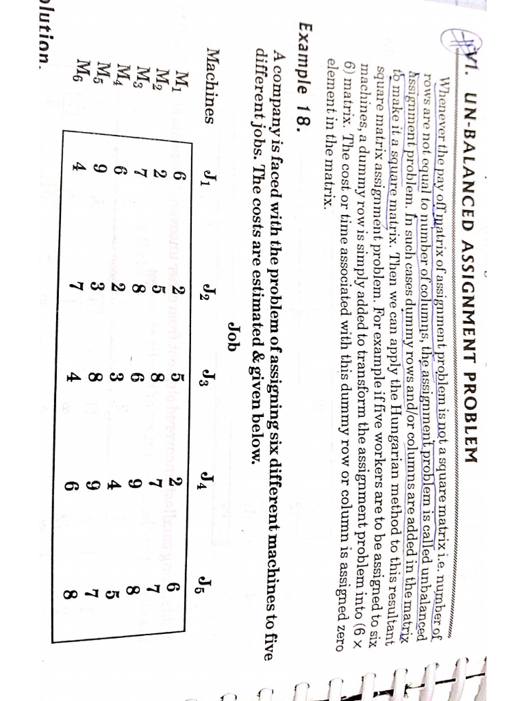 Unbalanced Problem | PDF