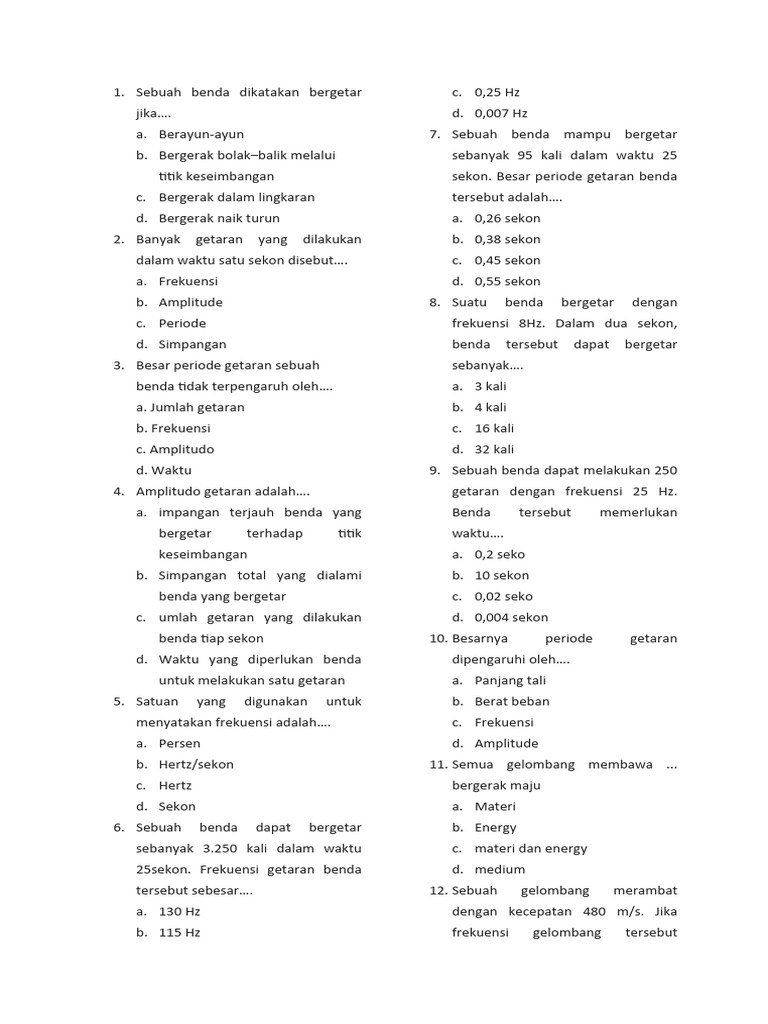 Soal IPA Kls 8 | PDF
