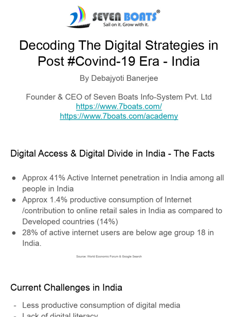 Decoding The Digital Strategies in Post Covid 19 in India by Debajyoti ...