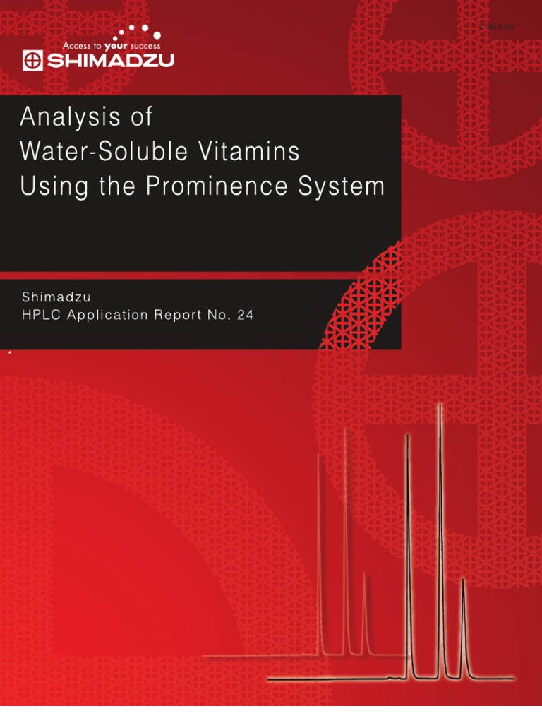 Analysis of Water Soluble Vitamins by Prominence System | PDF | Chromatography | Elution