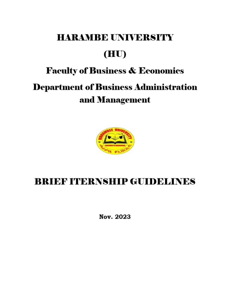 Internship Guideline | PDF | Internship | Job Hunting