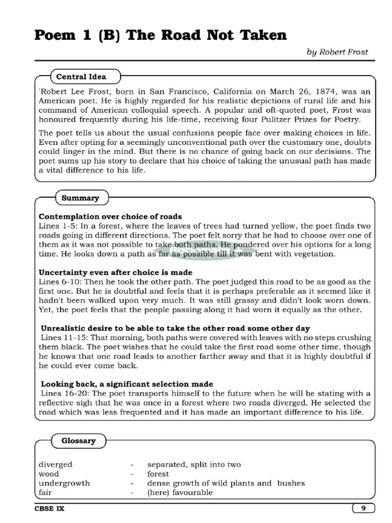 The Road Not Taken | PDF