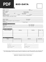 Biodata Form (Long) | PDF