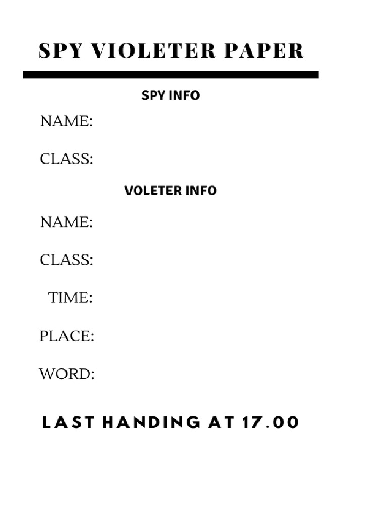 Spy Violeter Paper - PNG | PDF