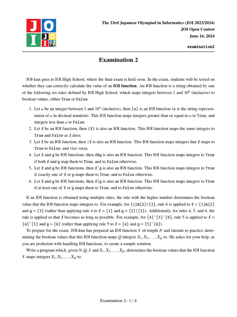 Examination2 En Pdf Function Mathematics Boolean Data Type