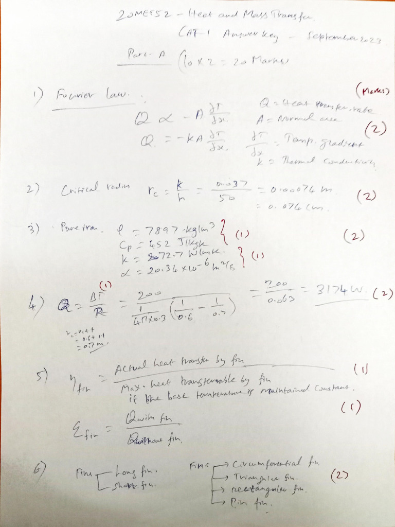 HMT CAT-1 Answer Key | PDF
