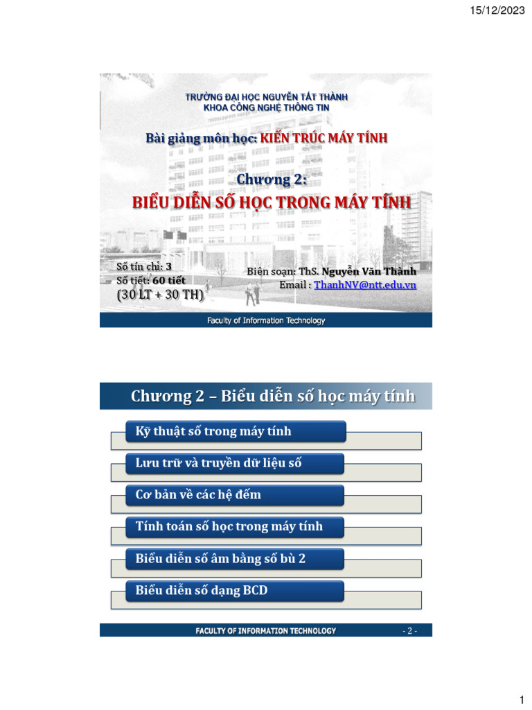 KTMT.2. Bieu Dien So Hoc | PDF