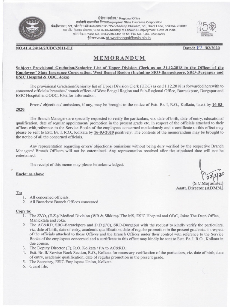 Seniority List | PDF | Academic Degree | Vocational Education