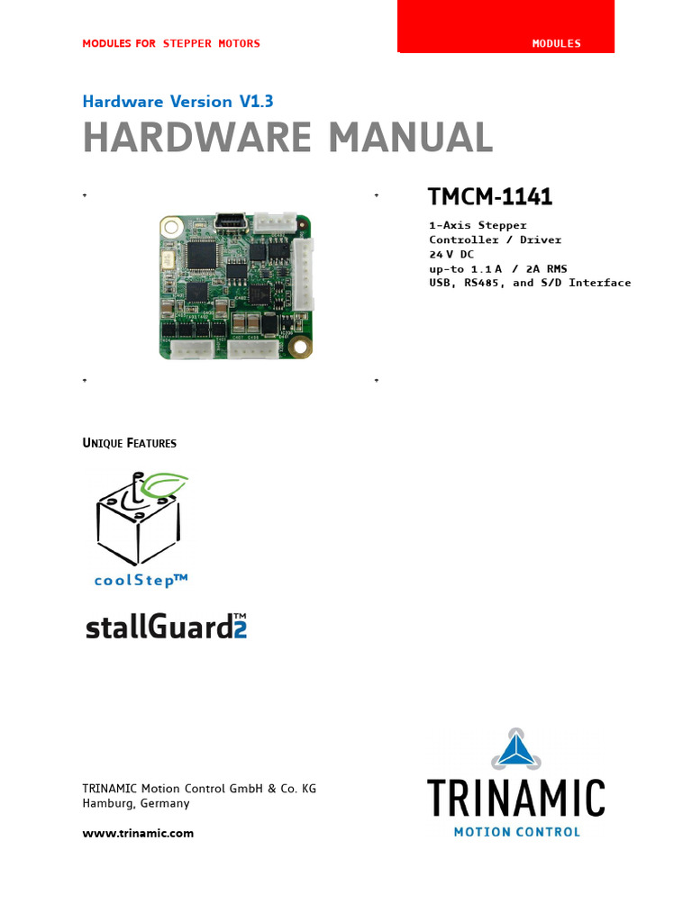 TMCM-1141 Hardware Manual hw1.30 Rev1.07 | PDF | Usb | Power Supply