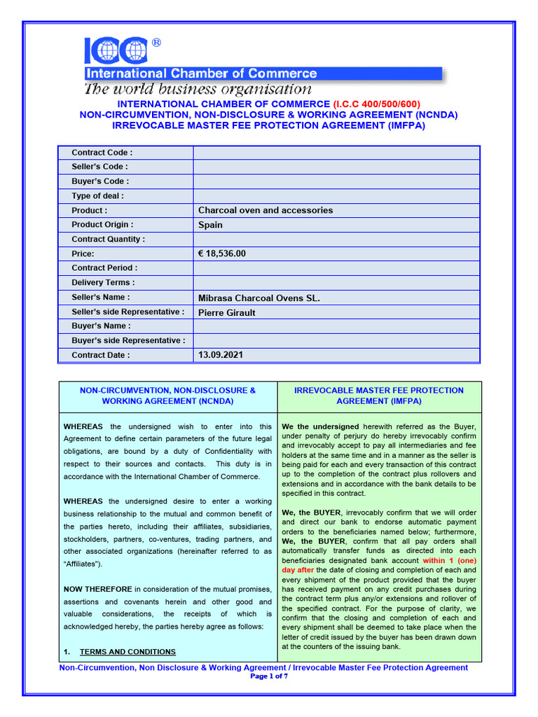 ICC - Commission Agreement | Download Free PDF | Arbitration | Letter ...