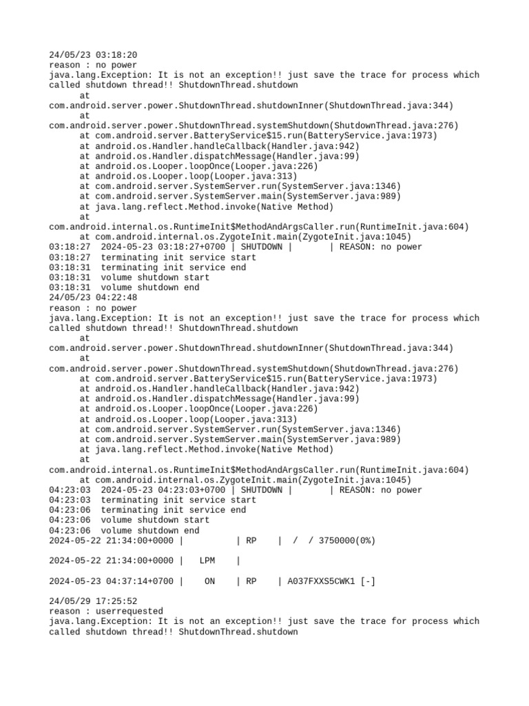 power_off_reset_reason | PDF | Java (Programming Language) | Software Development