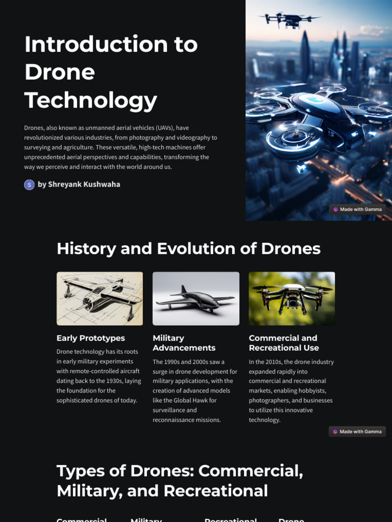 Introduction To Drone Technology | PDF | Unmanned Aerial Vehicle | Artificial Intelligence