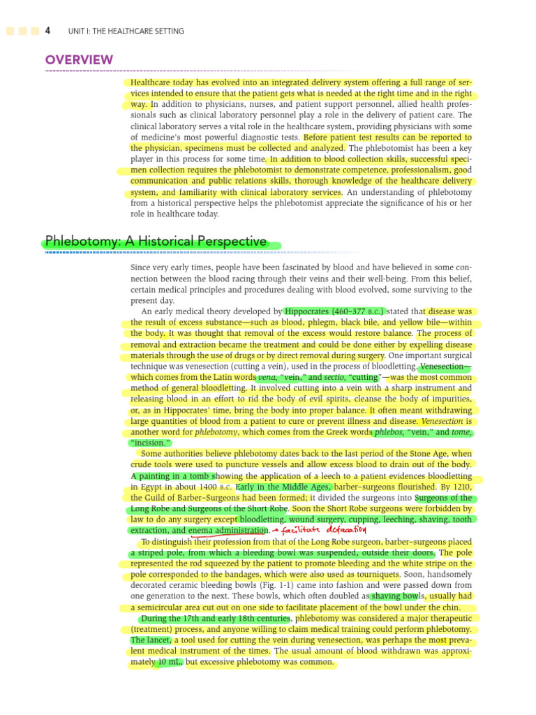Phlebotomy Essentials Overview | PDF | Health Care | Medical Specialties