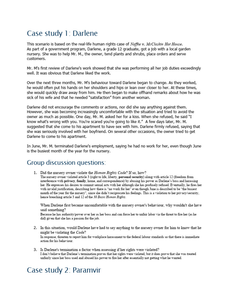 HR Case Studies | PDF | Justice | Crime & Violence