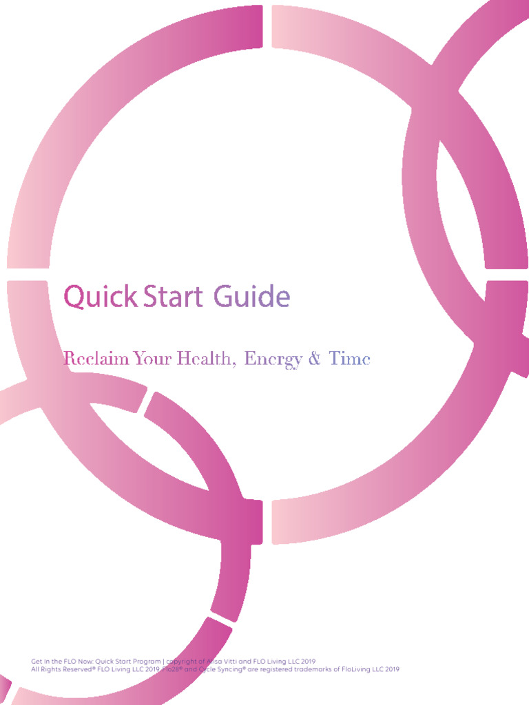 64ac3a9f42017866b134c3e3 Cyclesyncing QuickStartGuide 1 | PDF | Menstrual Cycle