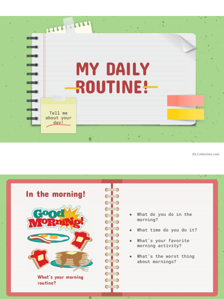 Daily Routine Presentation for Kids | PDF