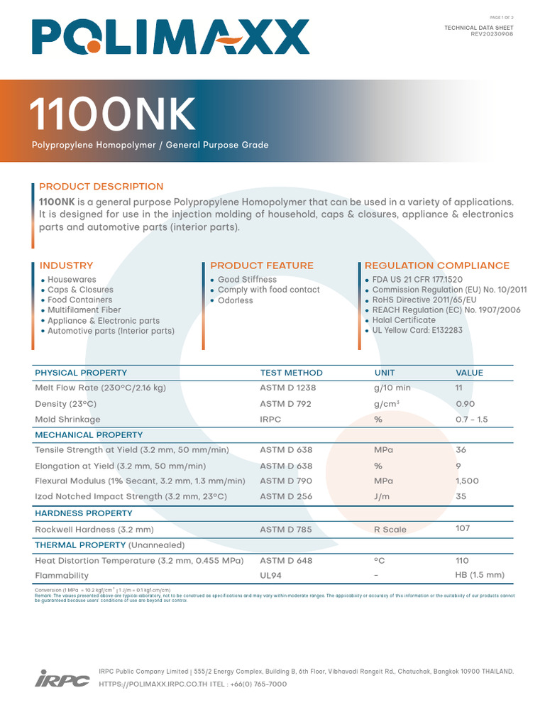 pp_1100NK_TDS_20230908 | Download Free PDF | Safety | Pressure
