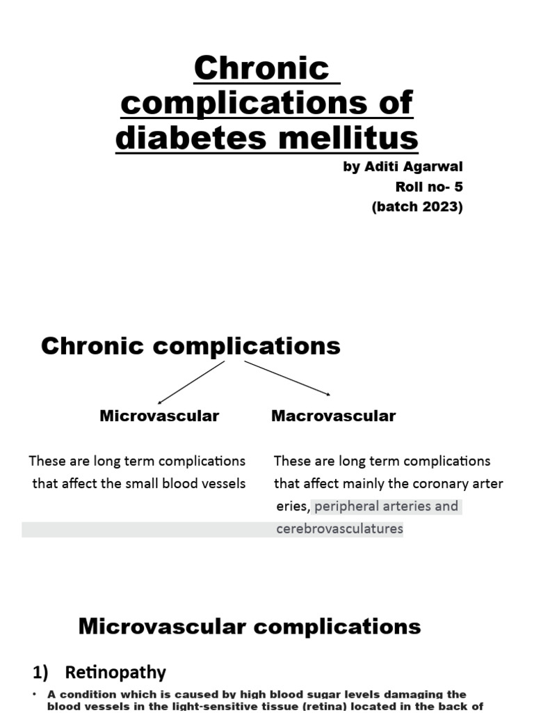 Chronic Complications of DM | PDF | Atherosclerosis | Ischemia