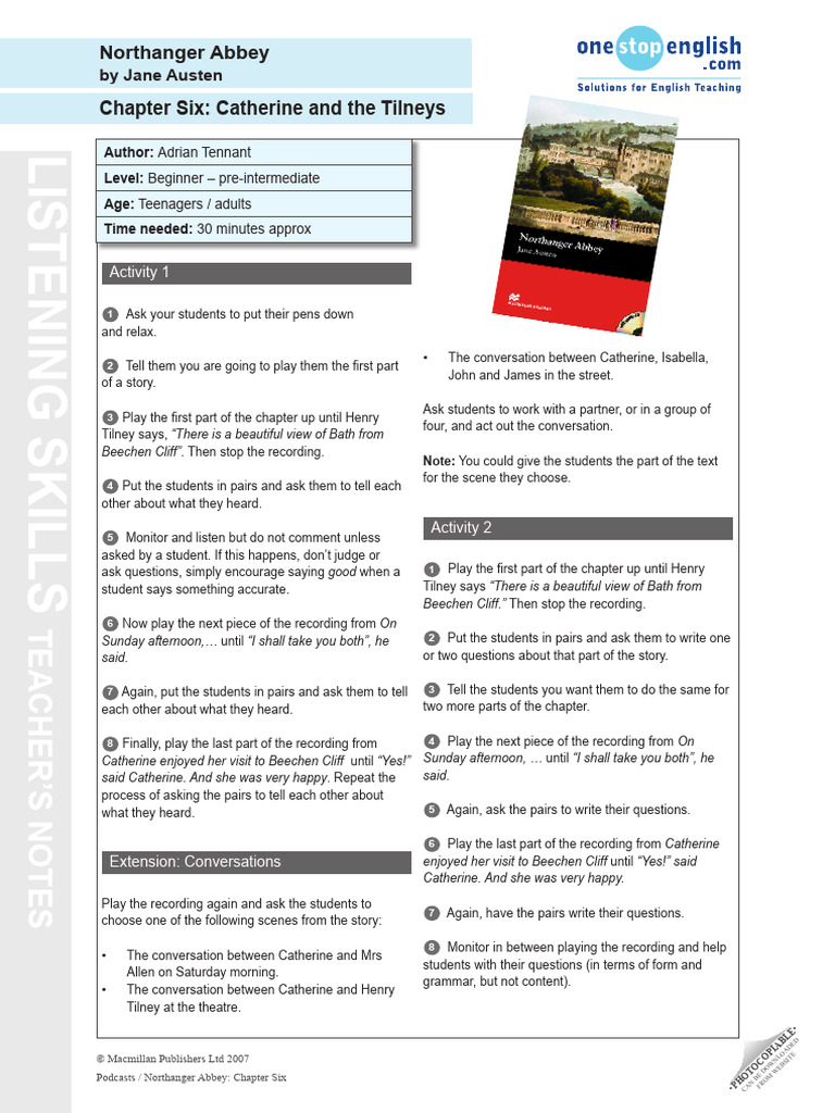 Chapter 6 | PDF | Northanger Abbey