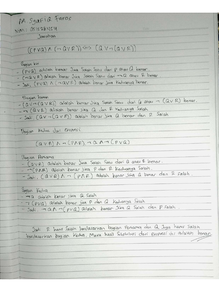 Diskusi 5 Logika Informatika | PDF