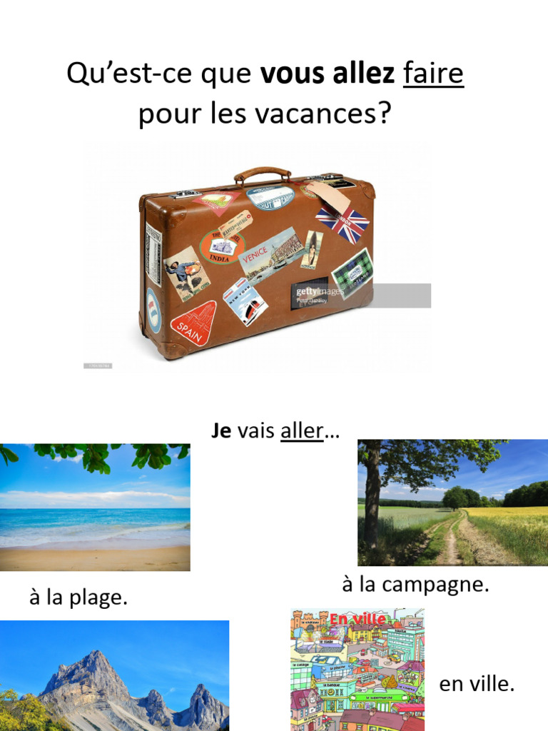 Partir en Vacances - A1 Fle | PDF