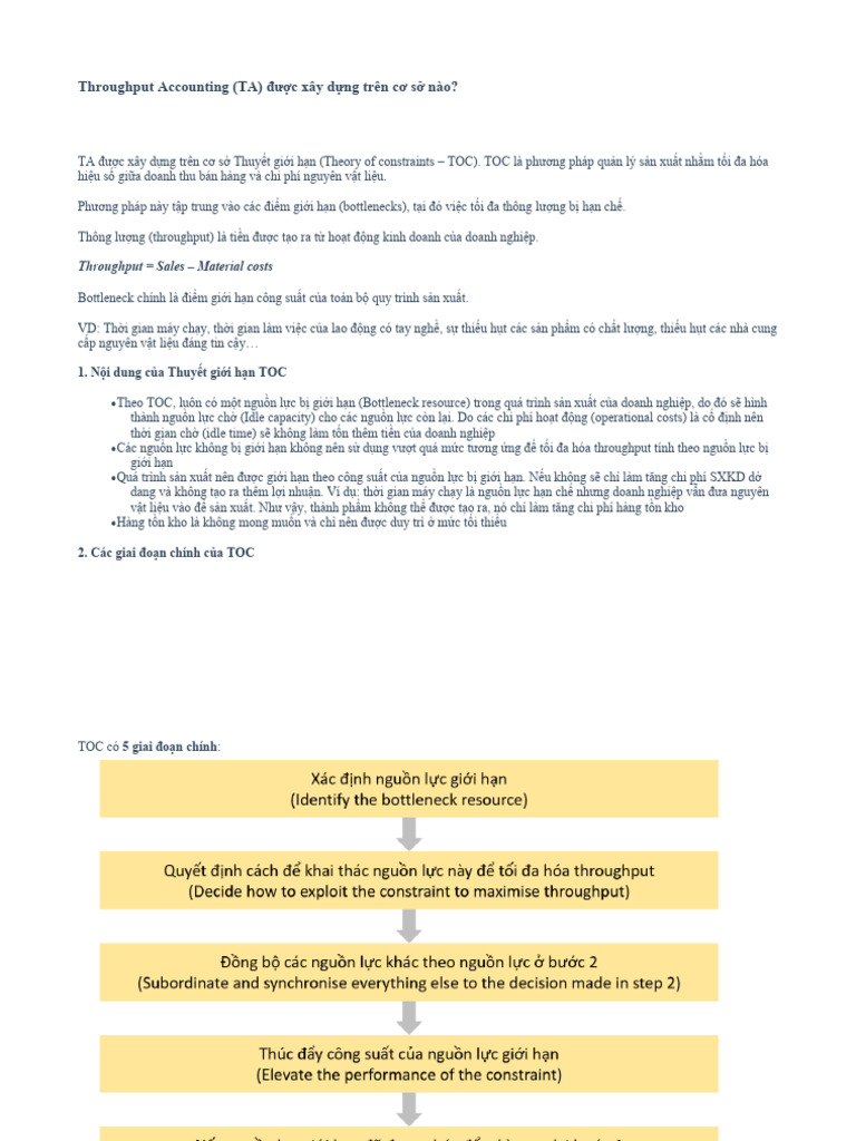 Throughput Accounting | PDF